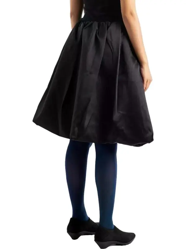 LII Gathered Midi Skirt - Black