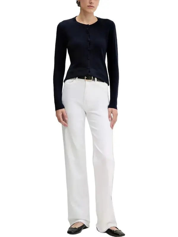 Sisley Button-up Knit Cardigan - Blue