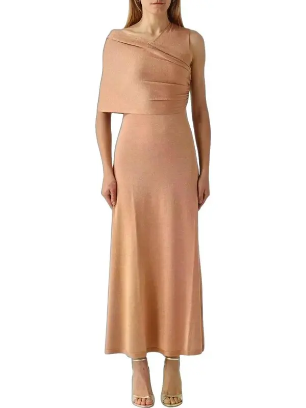 TWINSET Long Knit Dress With Lurex - Neutrals