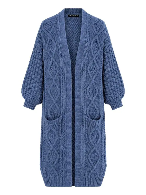 CARA & THE SKY Stevie Maxi Cardigan - Blue