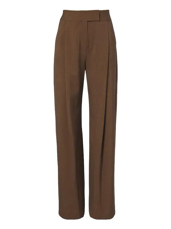 THE SEI Crepe Wide-leg Pants - Brown