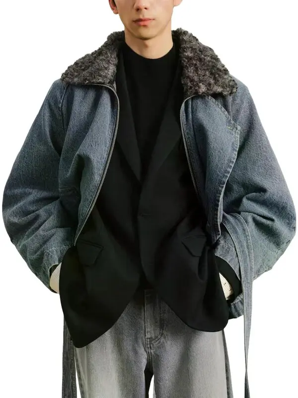 CROQUIS Raglan-sleeve Denim Jacket - Blue