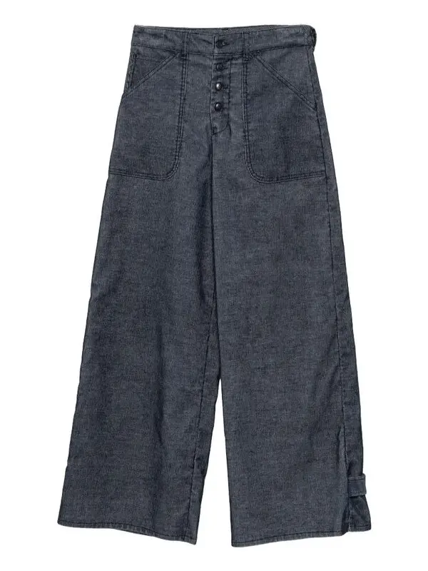 Emporio Armani Velvet Trousers - Blue