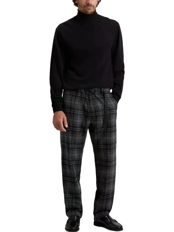 Woolrich Check Flannel-texture Trousers - Grey