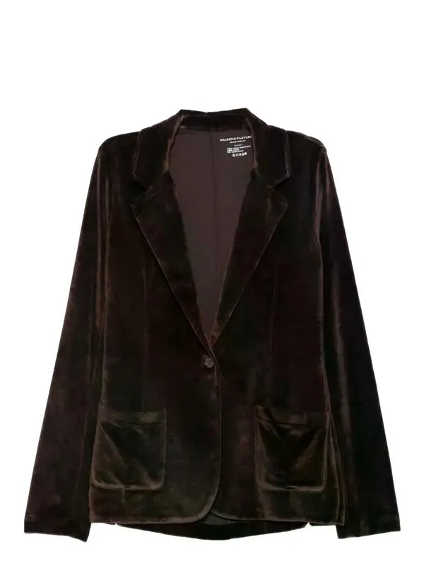 Majestic Filatures Velvet Single-breasted Jacket - Brown