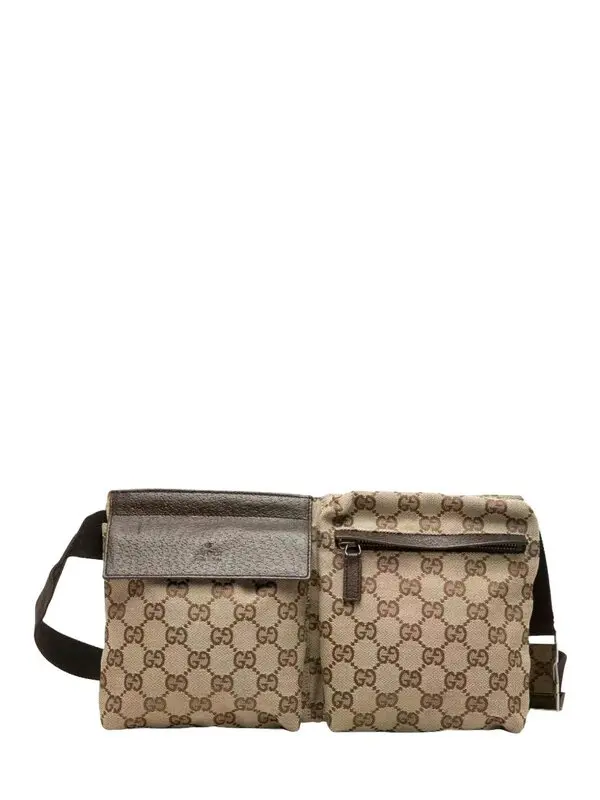 Gucci 2000-2015 Gg Canvas Double Pocket Belt Bag - Neutrals