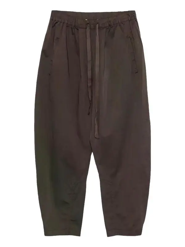 Kristensen Du Nord Drawstring-waist Cropped Trousers - Brown