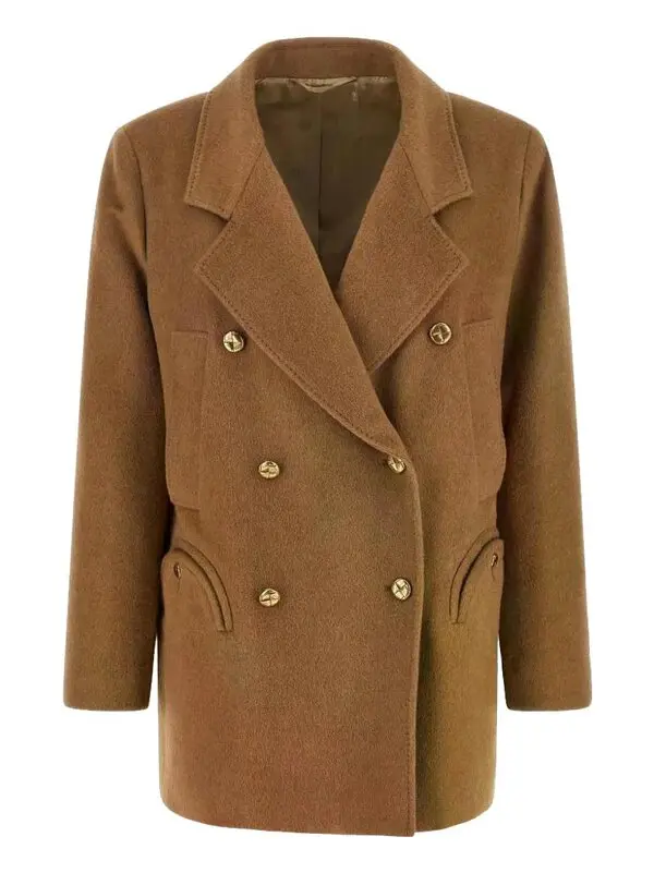 BLAZÉ MILANO Sealady Double-breasted Coat - Brown