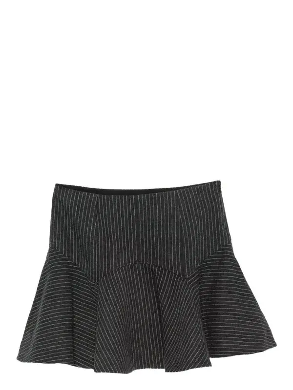 GANNI Pinstripe Mini Skirt - Grey