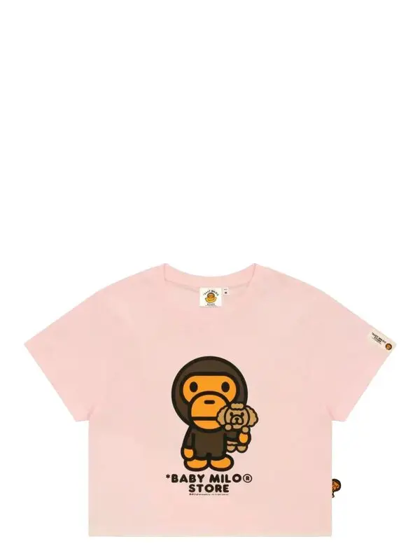 A BATHING APE Baby Milo Graphic-print T-shirt - Pink