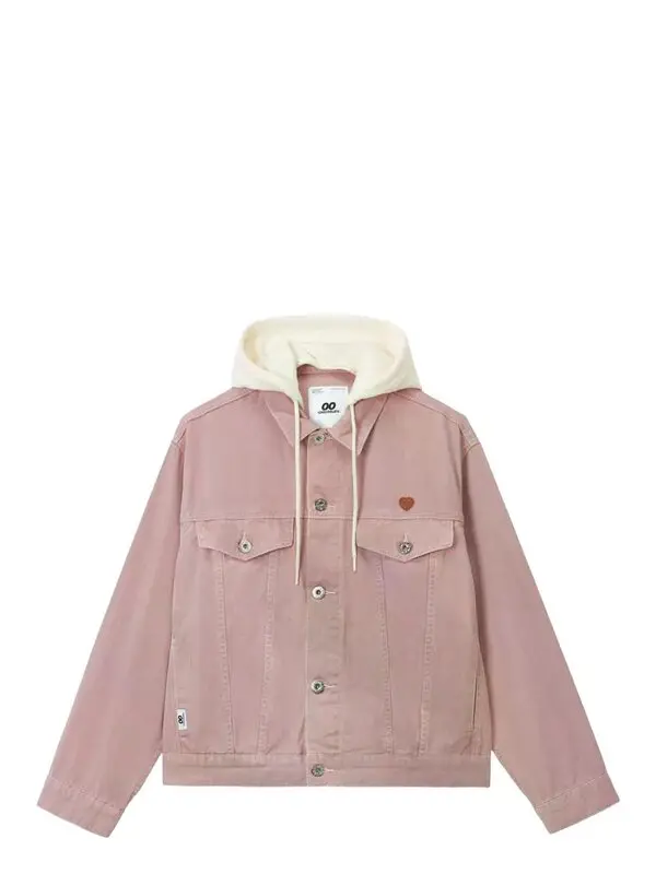 CHOCOOLATE Hooded Denim Jacket - Pink