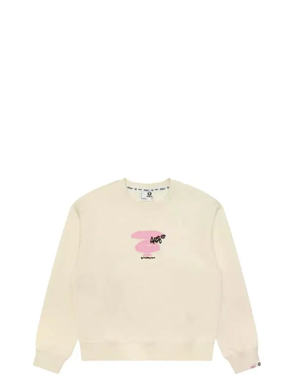AAPE BY *A BATHING APE Graffiti-print Sweatshirt - Neutrals