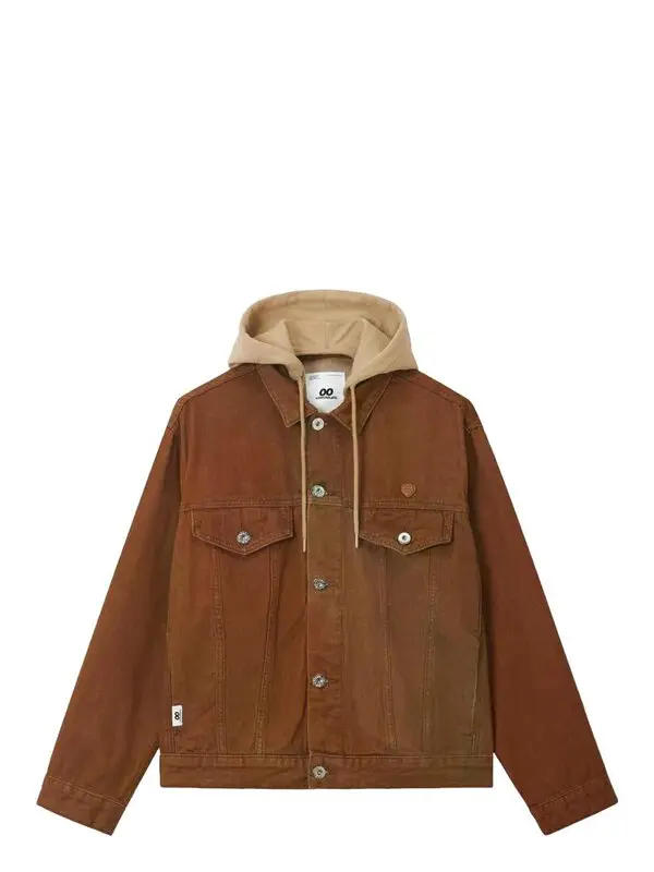 CHOCOOLATE Hooded Denim Jacket - Brown