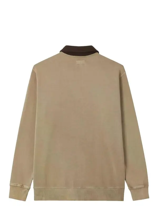 Izzue Quarter-zip Logo-patch Sweater - Neutrals