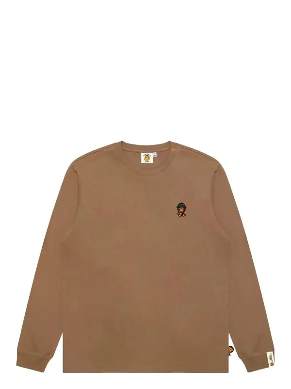 A BATHING APE Baby Milo Graphic-print Long Sleeve T-shirt - Brown