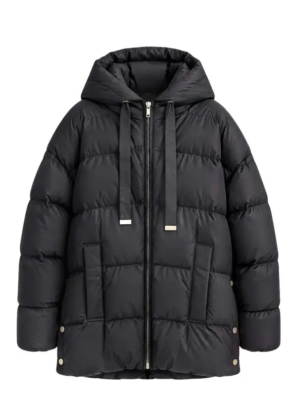 Max Mara The Cube Hooded Puffer Jacket - Black