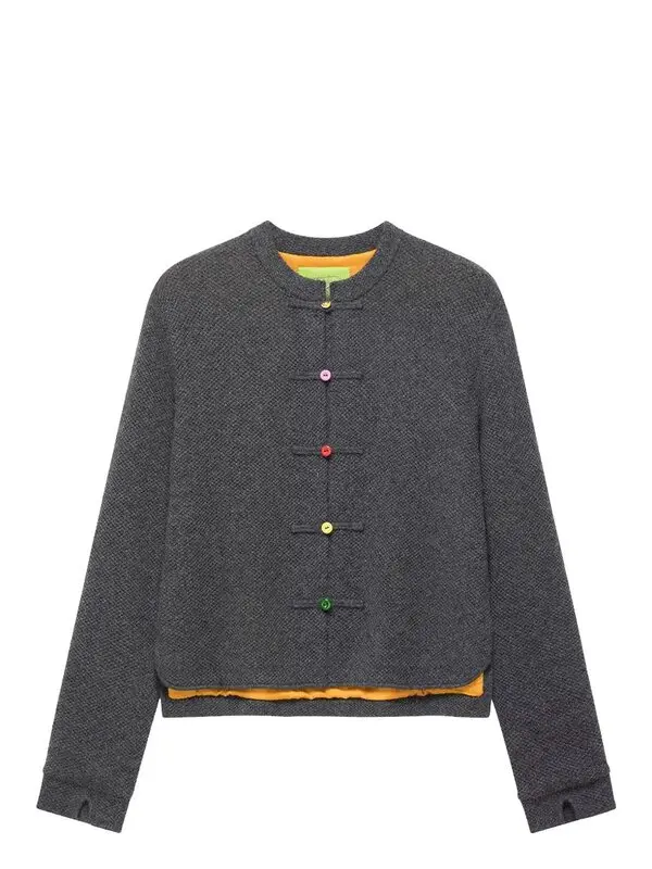 Shanghai Tang Cashmere Cardigan - Grey