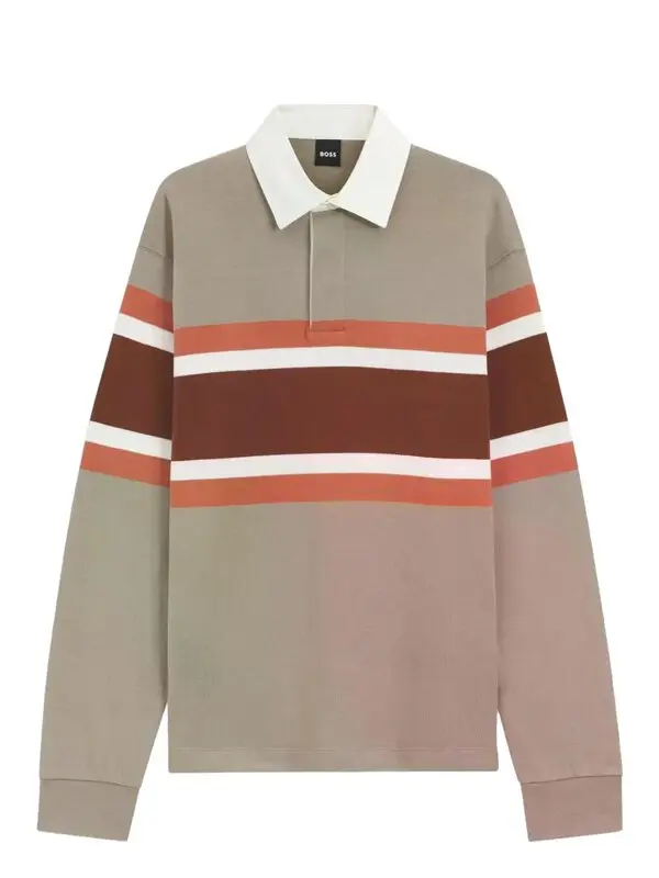 BOSS Timeless Polo Shirt In Breathable Cotton - Neutrals