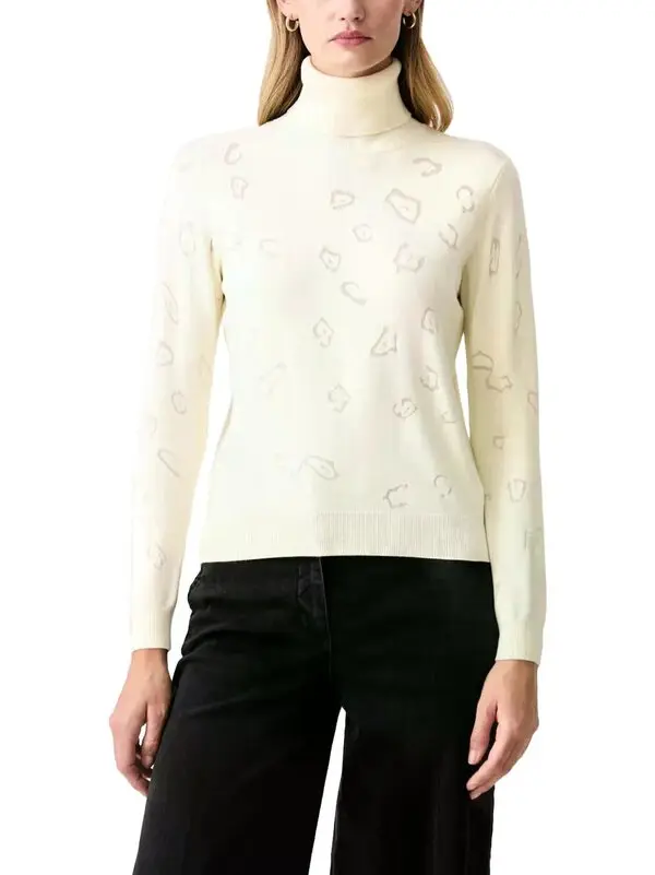 FRACOMINA Leopard-pattern Roll-neck Sweater - Neutrals