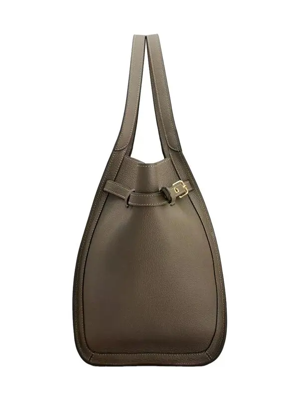 TOD'S Medium T Timeless Buckle-detail Tote Bag - Brown