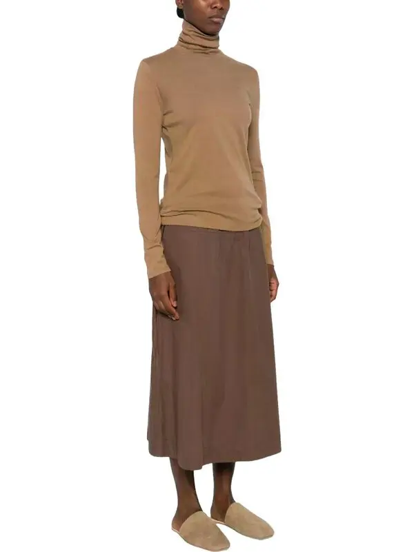 Majestic Filatures Roll-neck Long-sleeve T-shirt - Brown