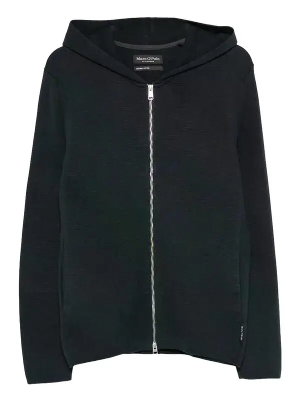 Marc O'polo Zip-up Hooded Cardigan - Blue