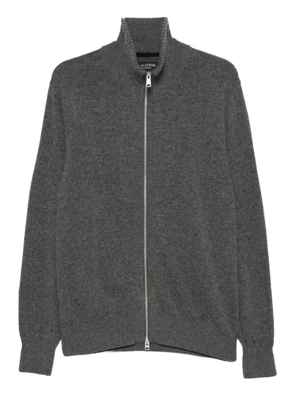 Marc O'polo Zip-up Knitted Cardigan - Grey
