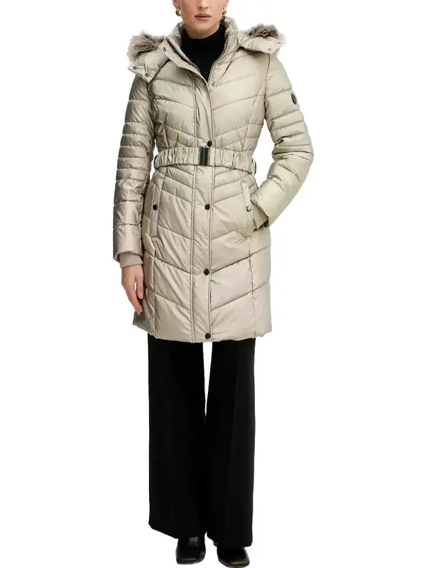 MORGAN Quilted Faux-fur-trim Jacket - Neutrals