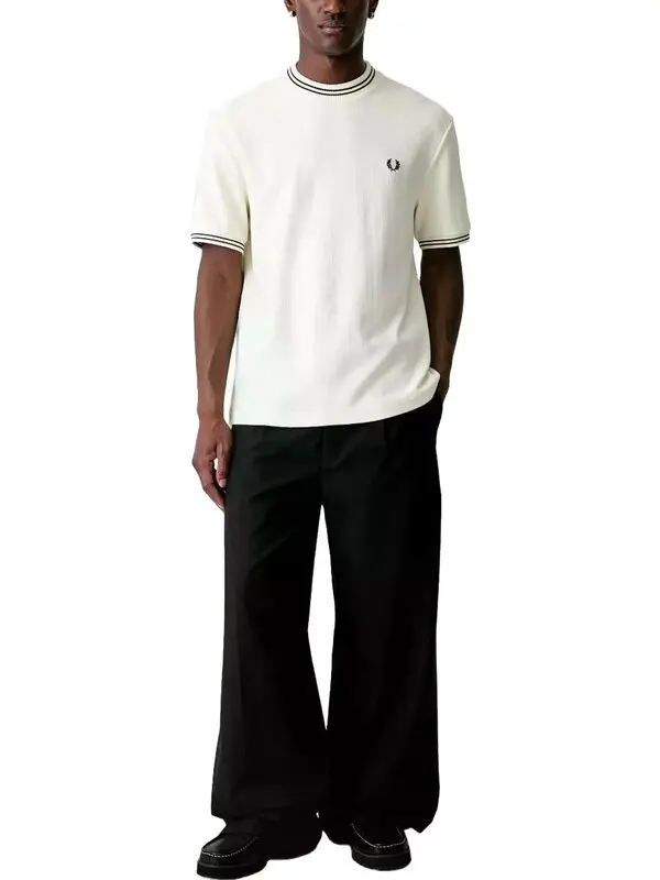 Fred Perry Ribbed T-shirt - Neutrals