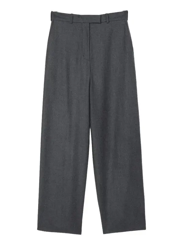 RÓHE Wide-leg Wool Trousers - Grey