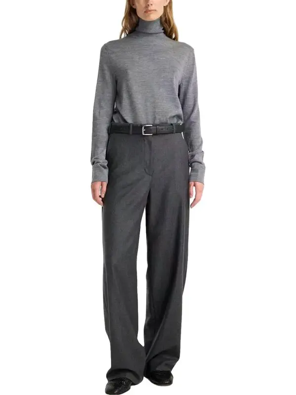 RÓHE Wide-leg Wool Trousers - Grey