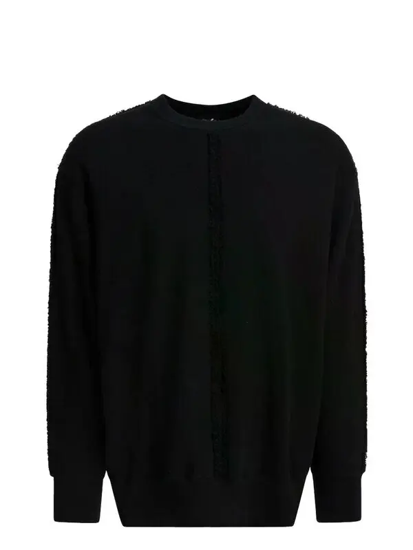 Comme Des Garçons Raw-edge Long-sleeve Cotton Sweatshirt - Black