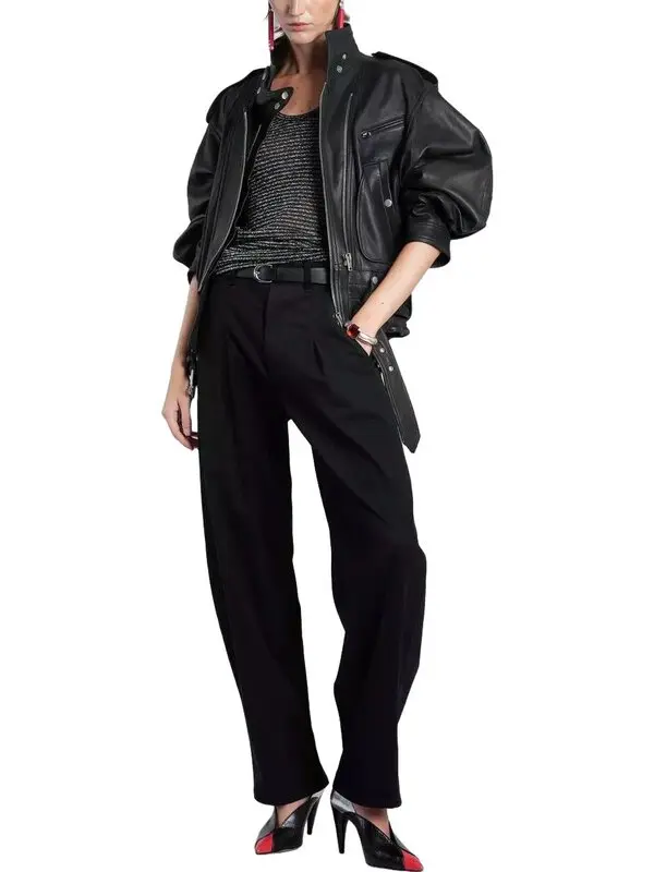 Isabel Marant Étoile Lenadia Pleated Trousers - Black