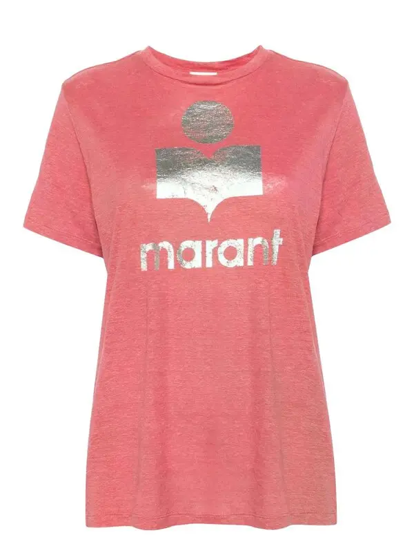 MARANT ETOILE Zewel Linen T-shirt - Pink