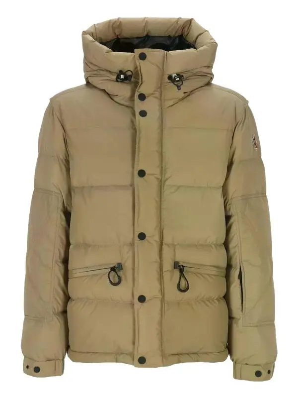 Moncler Quilted Hooded Jacket - Neutrals