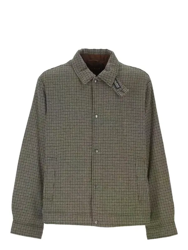 Woolrich Houndstooth-pattern Snap-fastening Jacket - Neutrals