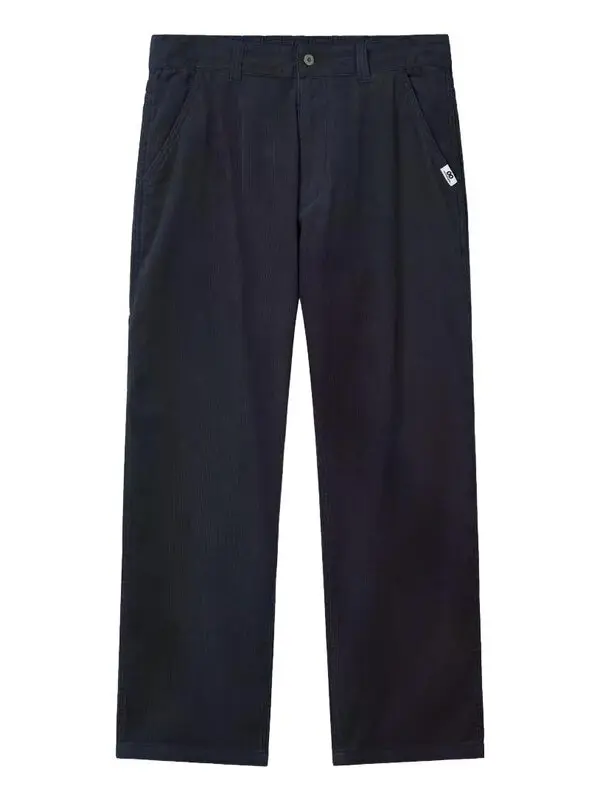 CHOCOOLATE Logo-patch Corduroy Trousers - Blue