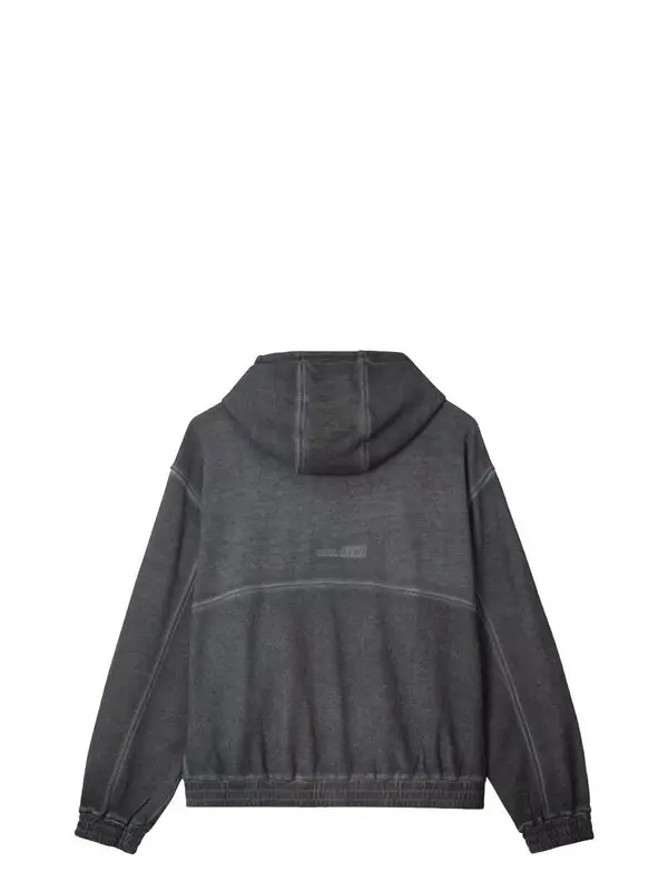 Izzue Faded Zip-up Hoodie - Grey