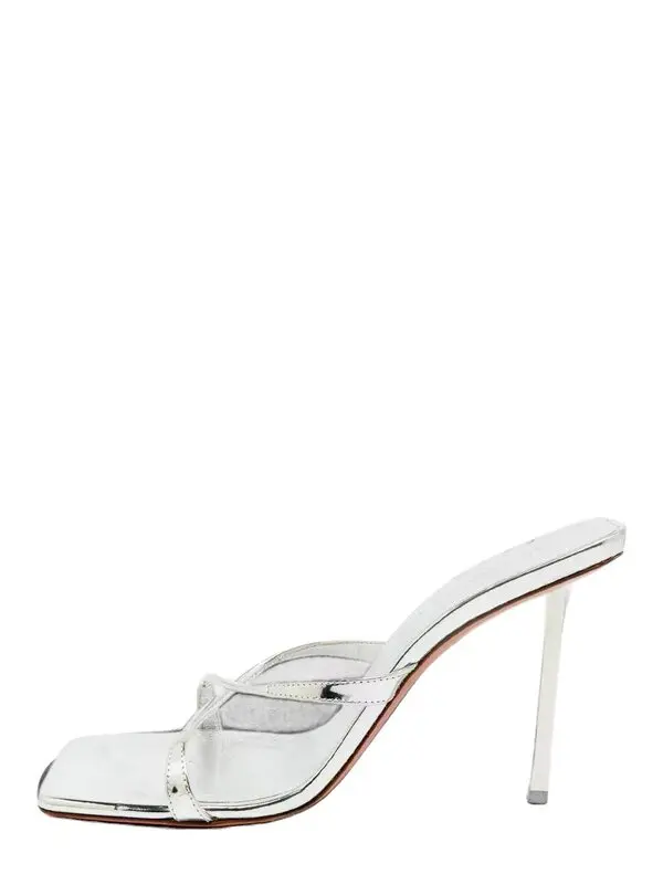 Amina Muaddi Adriana Criss-cross Sandals - Silver