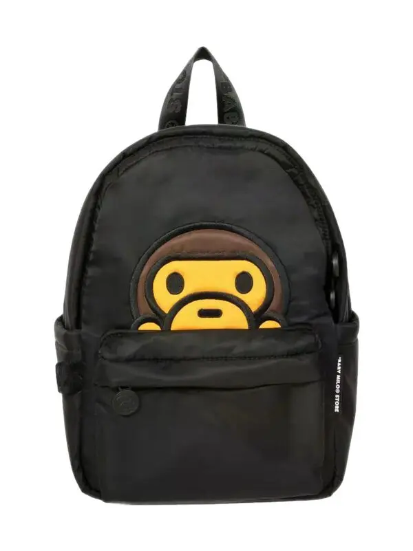 A BATHING APE Baby Milo Appliqué Backpack - Black