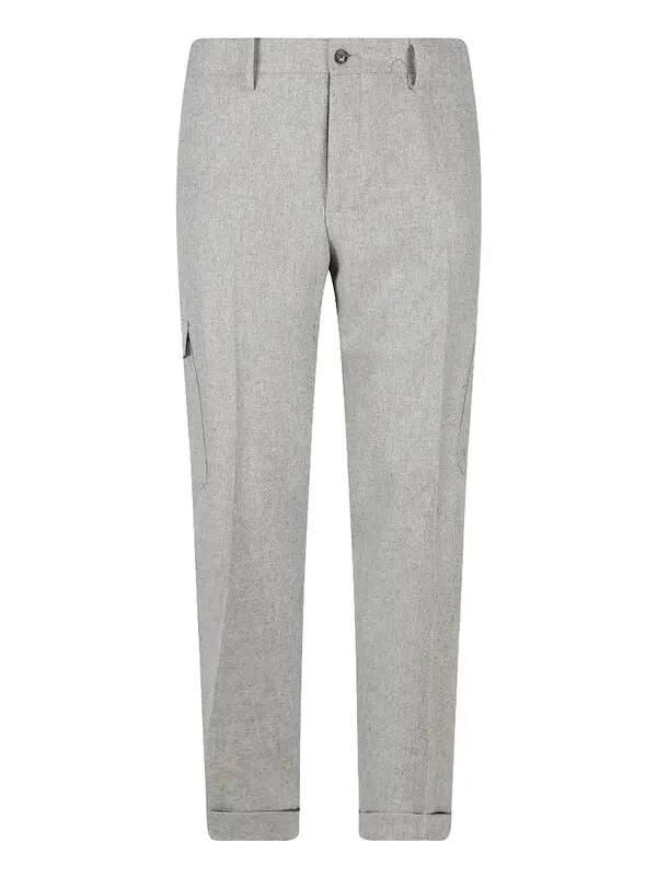 BARBA NAPOLI Straight-leg Cargo Pants - Grey