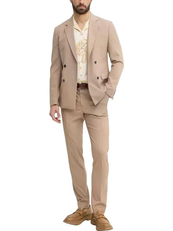 Lindbergh Embroidered Short-sleeve Shirt - Neutrals