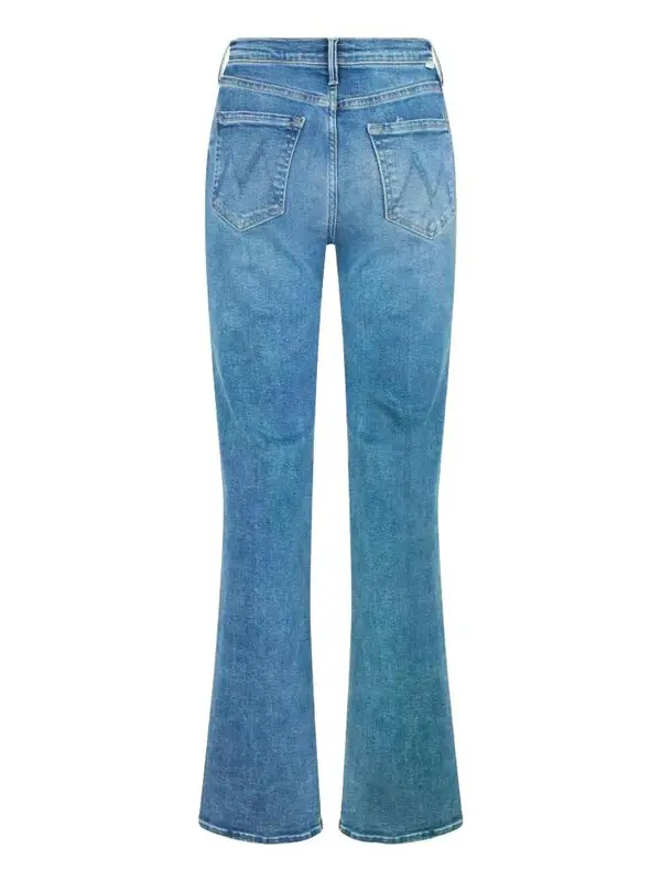 MOTHER The Kick It Faded-effect Flared Jeans - Blue