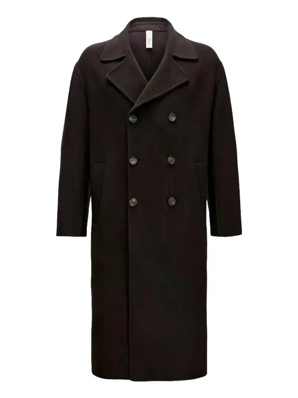 HEVO Erchie Double-breasted Coat - Brown