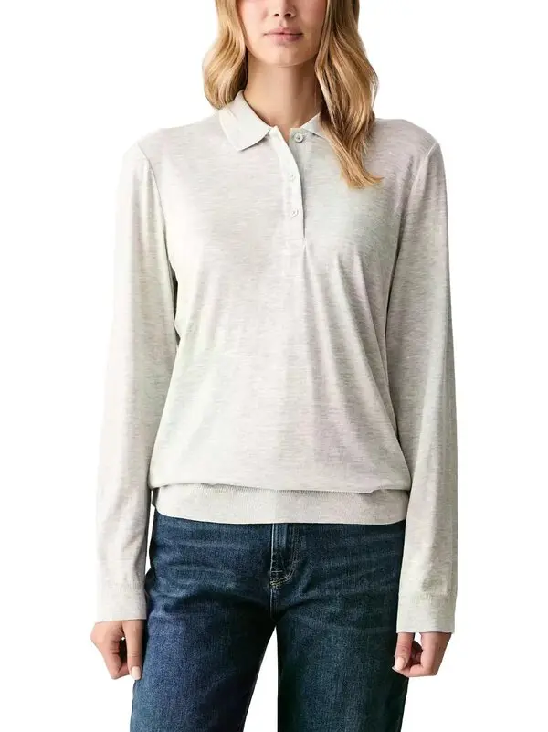 Gant Long-sleeve Polo Shirt - Grey