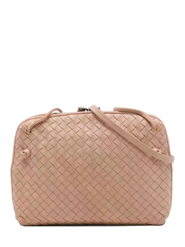 Bottega Veneta 2012-2026 Nappa Intrecciato Nodini Crossbody Bag - Pink