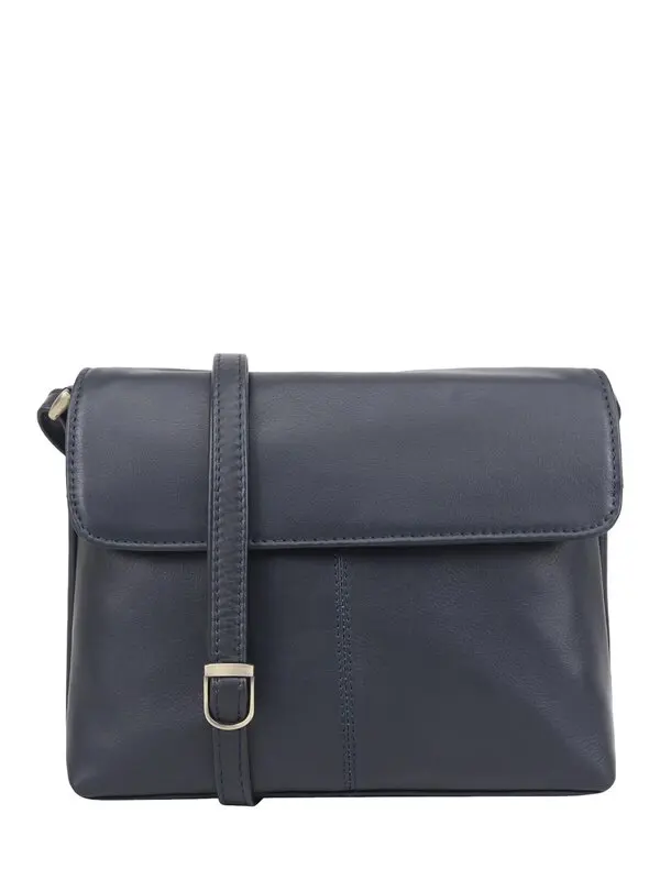 LLOYD BAKER Kheda Leather Crossbody Bag - Blue