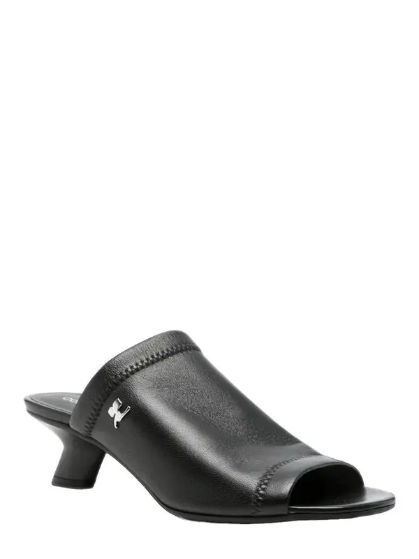 COURREGES Wet Stretch Sandals - Black