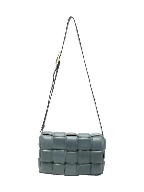 Bottega Veneta 2010s Cassette Intrecciato Shoulder Bag - Grey