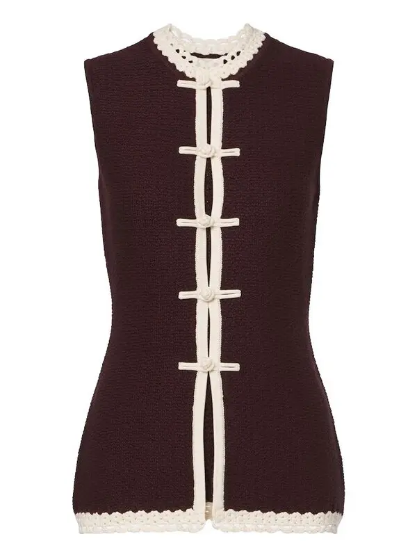 Posse Hattie Crochet-trimmed Top - Brown